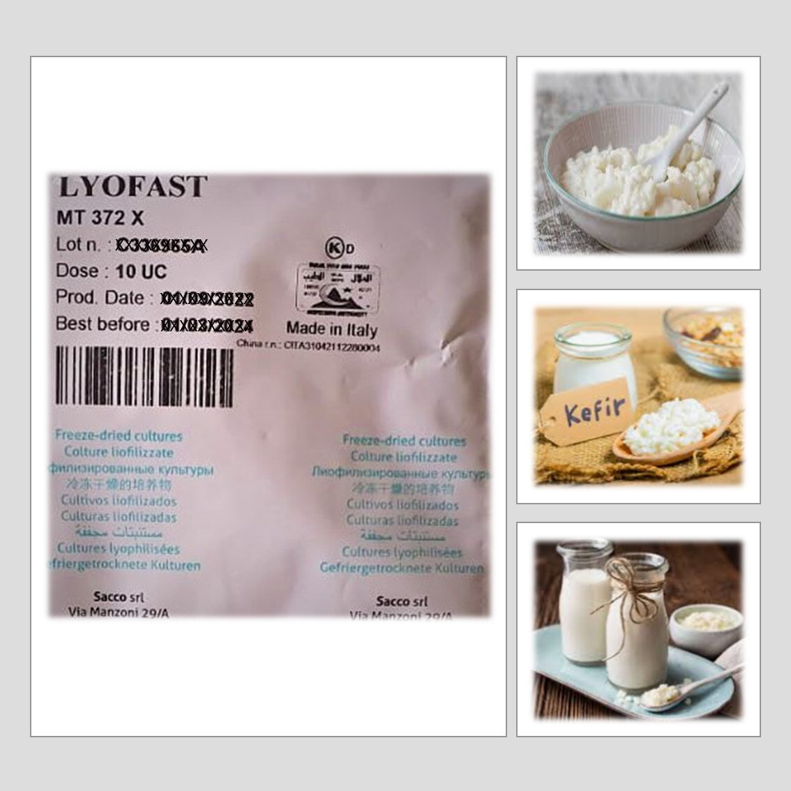LYOFAST MT 372 X - 10 UC (FOR MILK - CONTAINS YEAST)